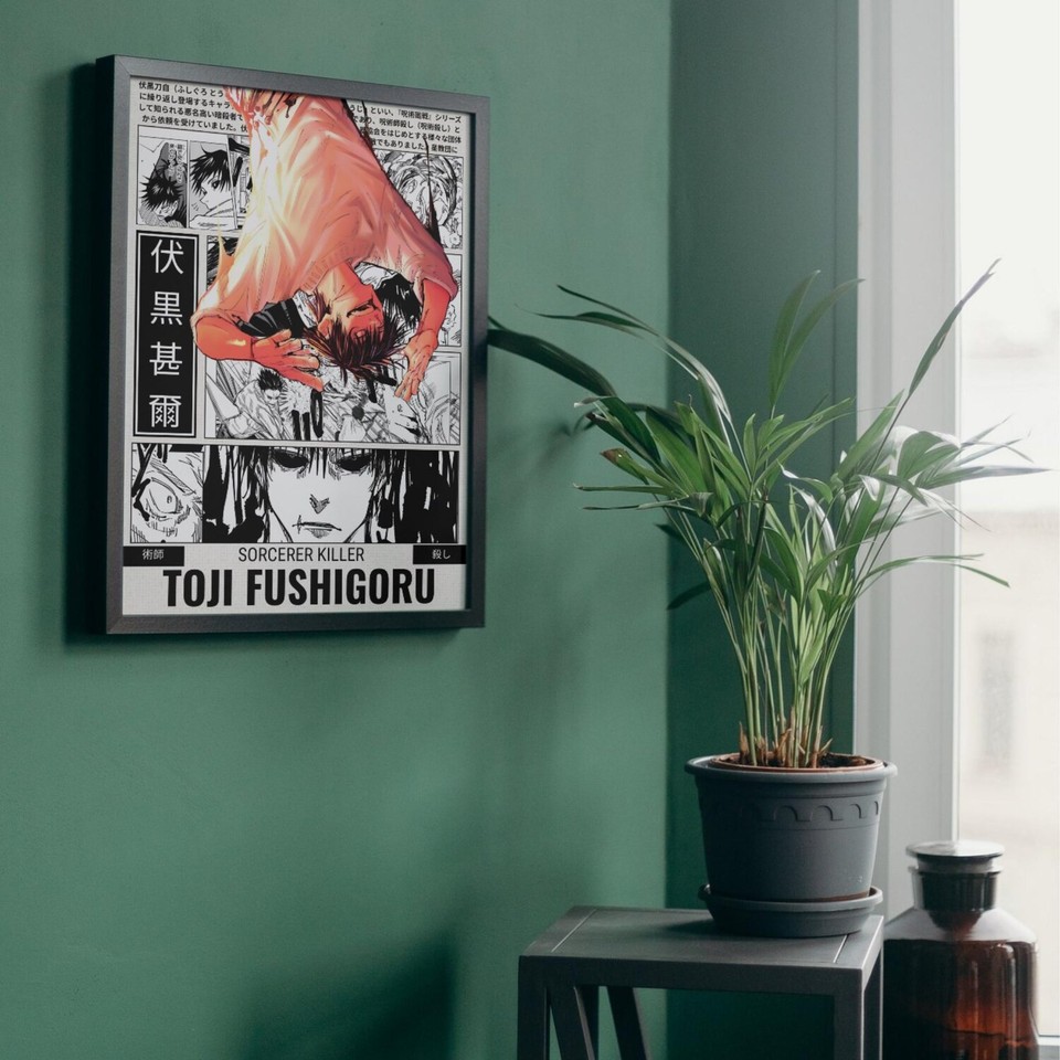 Toji Fushiguro Poster – Jujutsu Kaisen Anime Wall Art Print, Manga Home ...