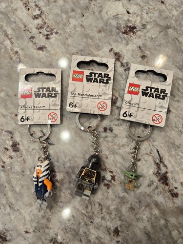 Lego Star Wars Keychains - AHSOKA TANO, THE MANDALORIAN, AND GROGU | eBay