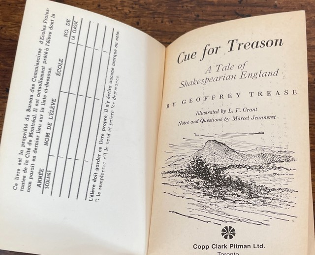 Cue for Treason by Geoffrey Trease (1973, Paperback) for sale online | eBay