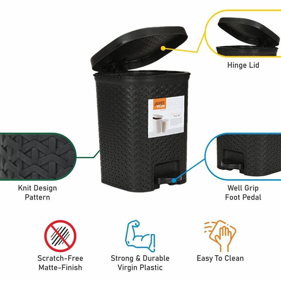 7L/8L/9L/10L Plastic Paper Bins Waste Storage Dustbin Rubbish Home ...