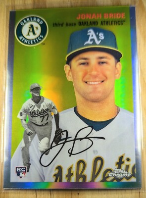 2023 Jonah Bride RC Topps Chrome Platinum Refractor Rookie Oakland ...