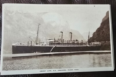 Postcard Orient Line SS ORMONDE Troop Carrier WWII | eBay UK