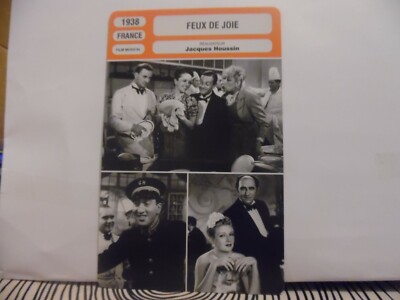 CARTE FICHE MONSIEUR CINEMA 1938 - FEUX DE JOIE - Lefèvre Cheirel ...