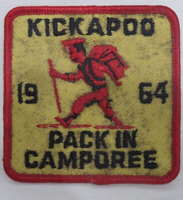 Boy Scouts America Camporee 1964 Kickapoo Pack in Camporee Patch BSA | eBay
