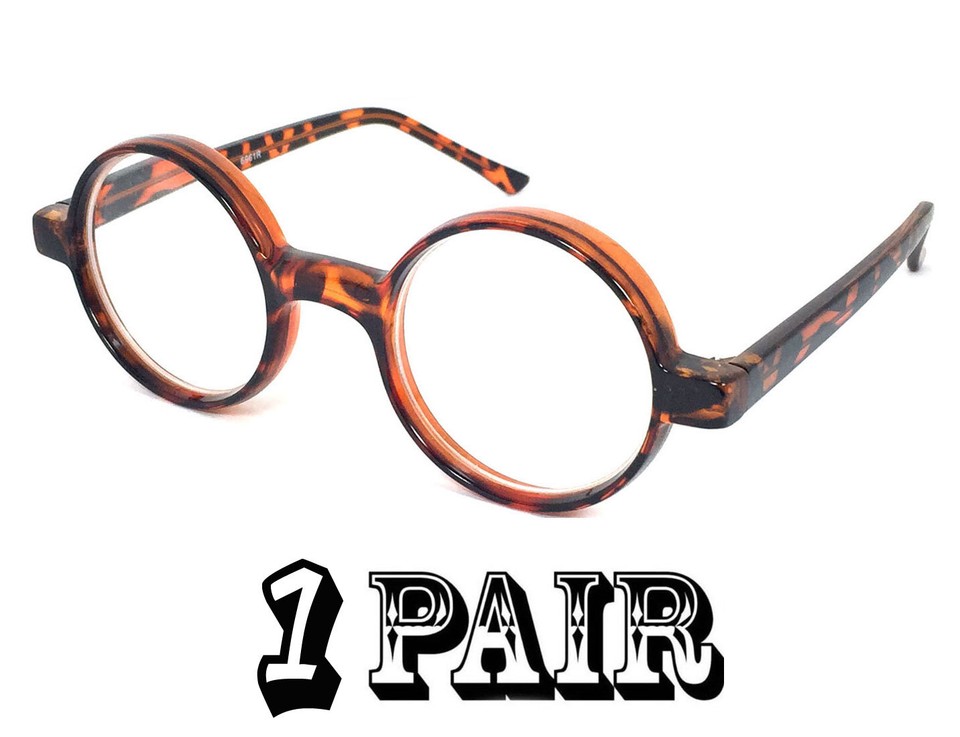 1 or 2 Pair Thickly Frame Round Oval Reading Glasses Readers Black or ...