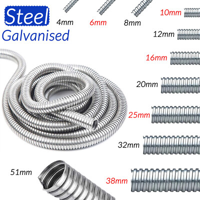 6mm,8mm,10mm,12mm,16mm,20mm,25mm,32mm to 51mm Galvanised Steel Flexible ...