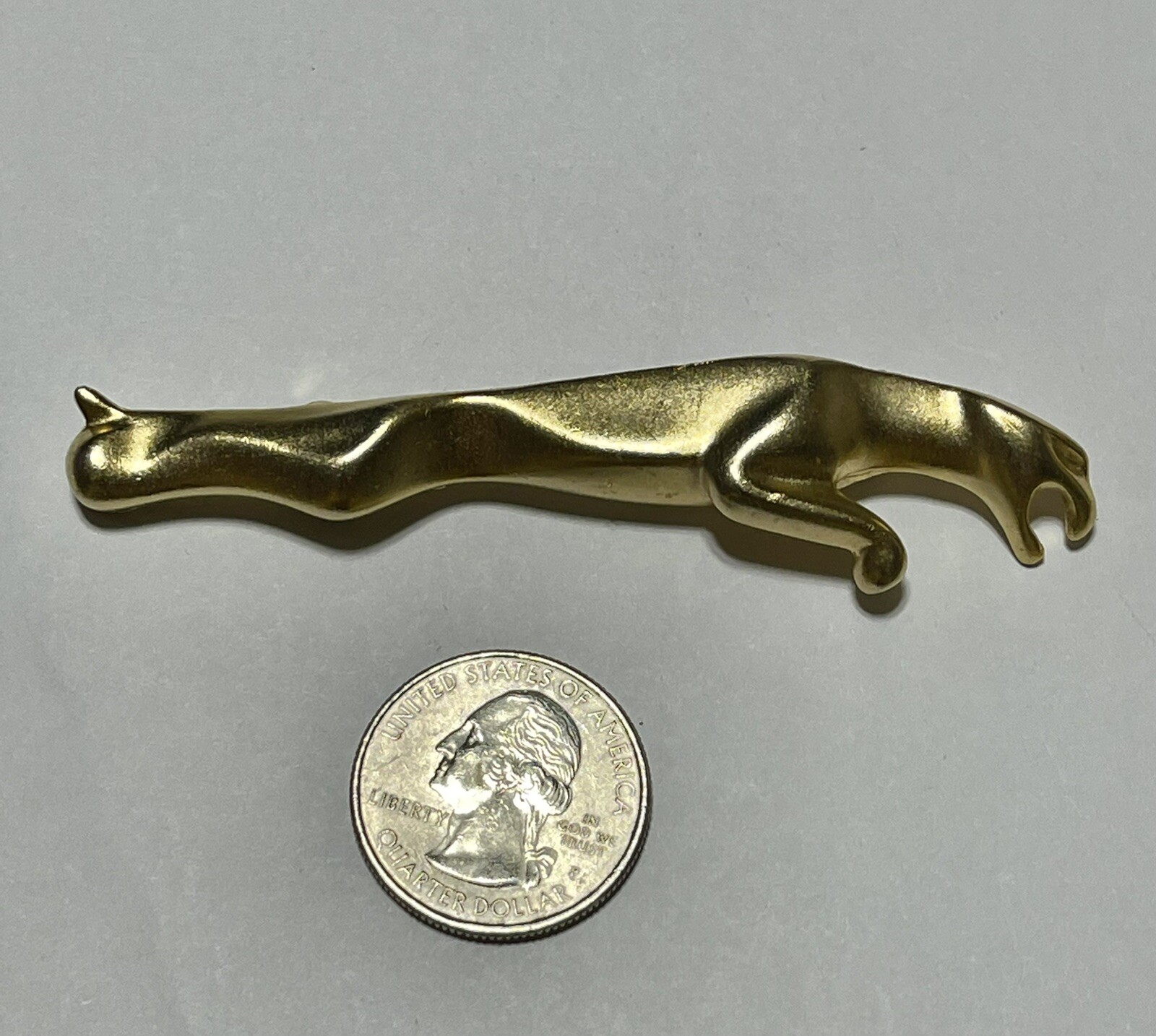 Vintage Long Goldtone Stalking Jaguar Cat Sports Car Logo Pin Brooch | eBay