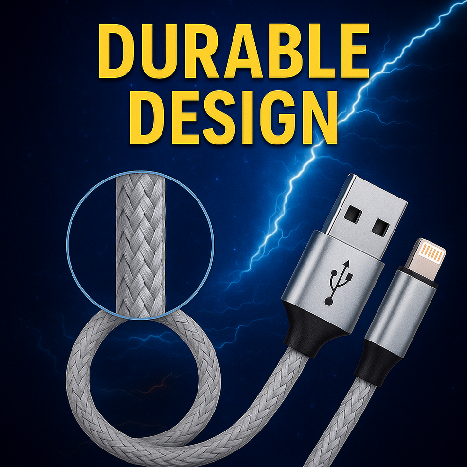 iPhone Charging Cable 8-Pin Fast Charge Braided USB Cable 1m 2m 3m ...