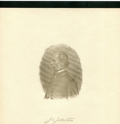 VINTAGE 11 x 9 INCH ENGRAVING CONFEDERATE GENERAL JOSEPH E JOHNSTON | eBay