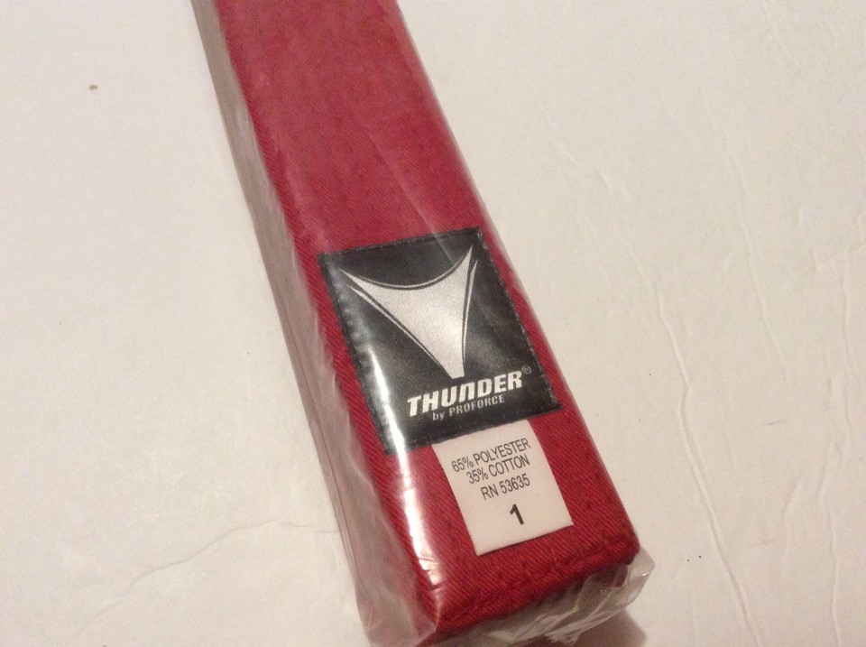 Thunder PROFORCE Red Size 1 DOUBLE WRAP Karate Belt Martial Arts | eBay