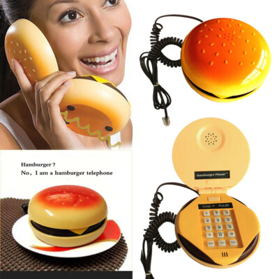 Novelty Hamburger Cheeseburger Home Desktop Corded Phone Burger ...