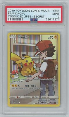 Pokemon Cosmic Eclipse - Pikachu Full Art Secret Rare 241/236 - PSA 9 ...