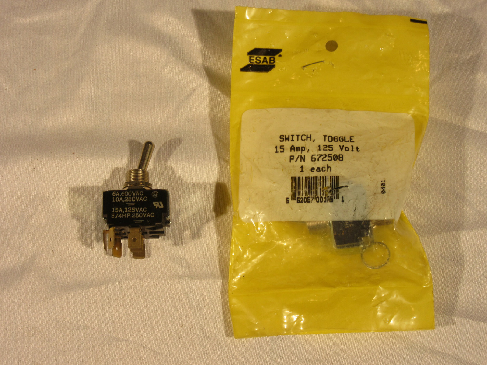 New Esab POWER On / Off Toggle Switch 672508 PT-24 Plasmarc ESP-400C ...
