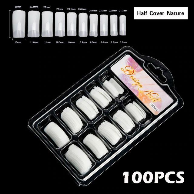 Yue Cai Nails Acrylic Nails - Half Cover / Full Cover / French - 100 ...