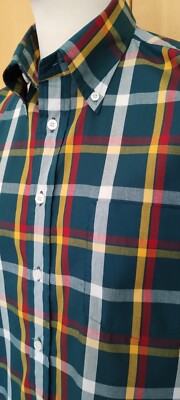 RARE BRUTUS TRIMFIT LARGE GREEN RED YELLOW CHECK MOD SKINHEAD SUEDEHEAD ...