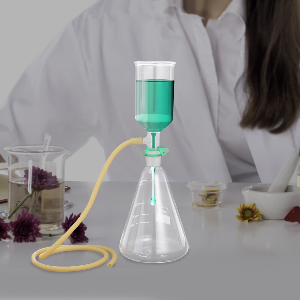 1000ml Funnel?Filtering?Kit Lab?Filtration?Buchner Funnel w/ Flask ...