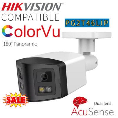 Hikvision Compatible 4MP 180° Panoramic IR IP Camera PoE ColorVu 2 way ...