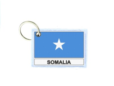 Keychain keyring patch print double sided flag country SOM somalia ...