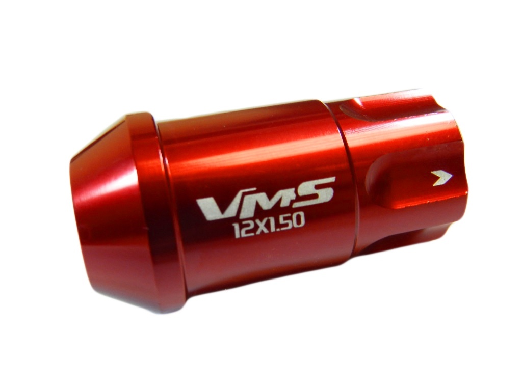 20PC VMS RACING 12X1.25MM ALUMINUM LOCKING LUG NUT SET RED FOR NISSAN ...