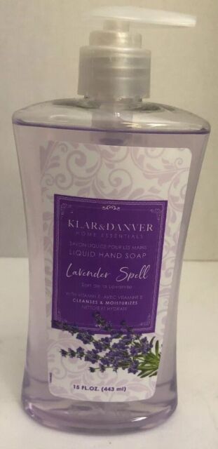Klar & Danver Lavender Spell Liquid Hand Soap 15 Oz Pump Bottles X3 for ...