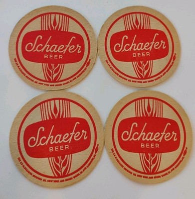 Vintage Lot Of 4 Schaefer Beer Coasters -The one beer to have when | eBay