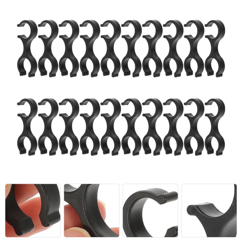 20 Pcs Carabiner Hiking Accessories Trekking Pole Clamp Plastic Stick ...