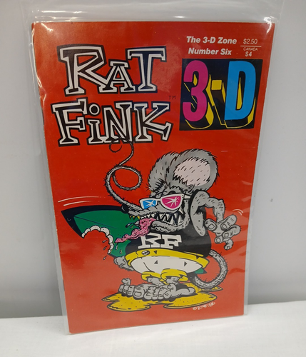 Ed Big Daddy Roth RAT FINK 3-D #6 1987 3D Glasses Interview Comic Book ...