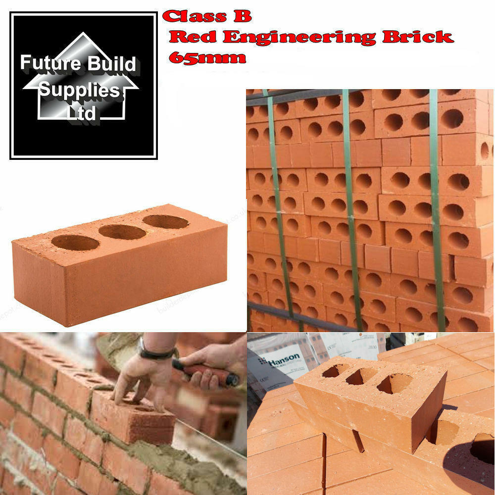 Perforated Class B Red Engineering Brick 65mm Length 215MM x Width ...