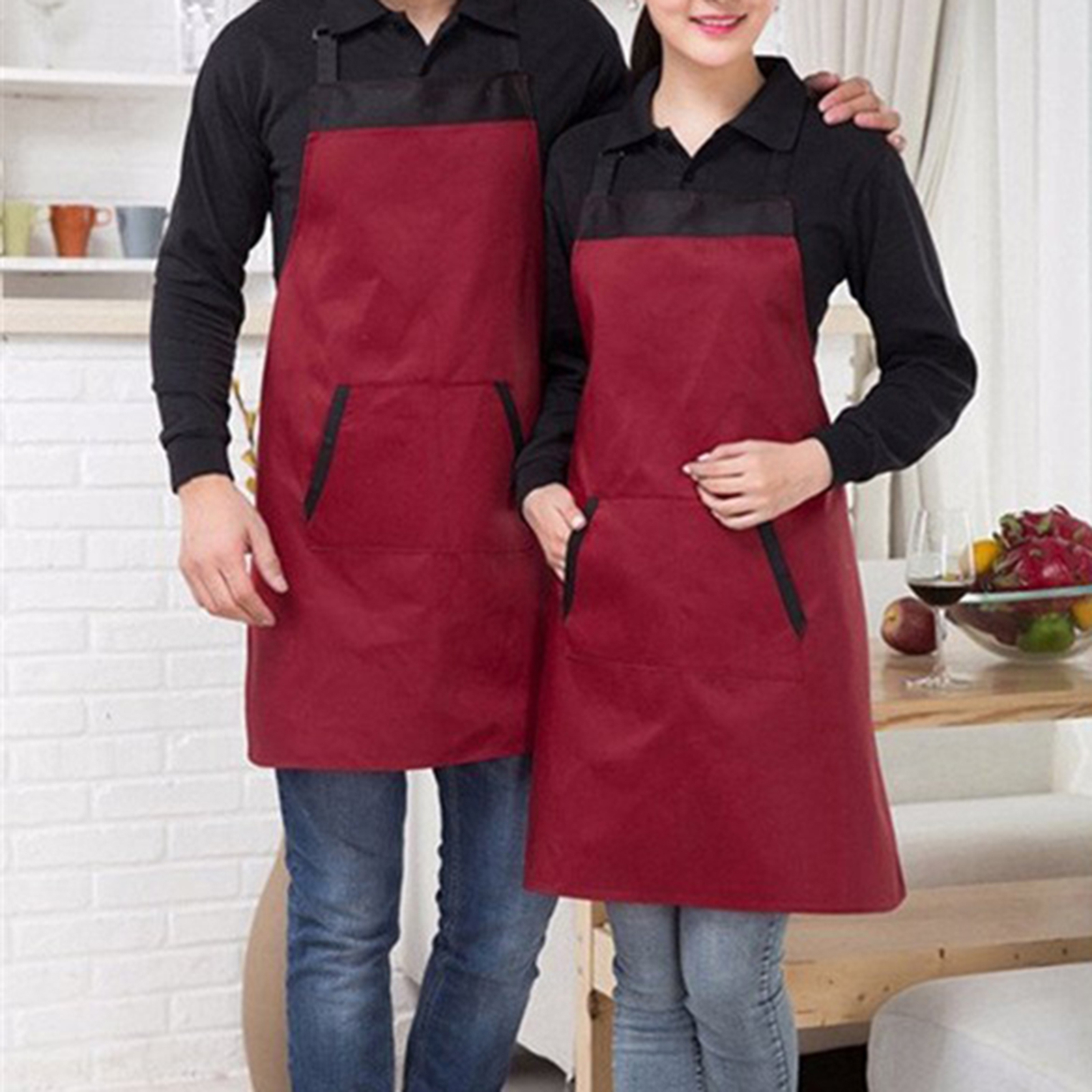 Men Apron Simple Design Practical Home Cloth Apron Stitching Color | eBay