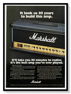 Marshall DSL JCM2000 Amp Print Ad Vintage 1997 Magazine Advertisement ...