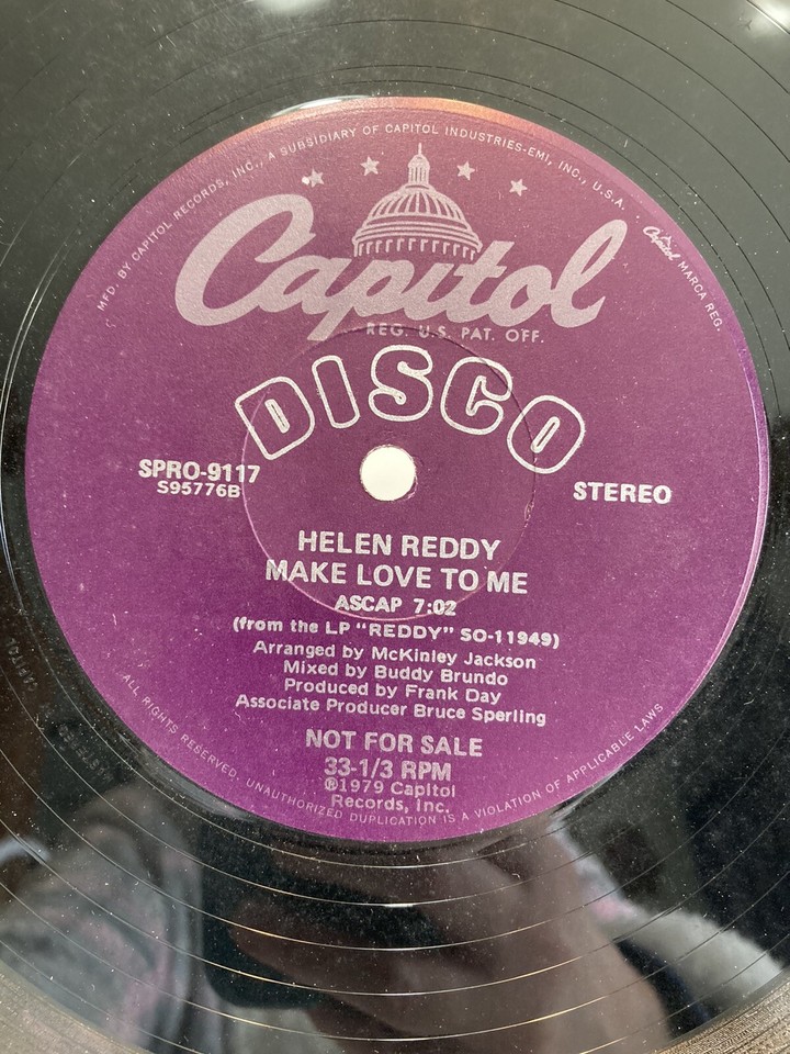 Helen Reddy 12” PROMO Vinyl Make Love To Me 1979 Capitol LP | eBay
