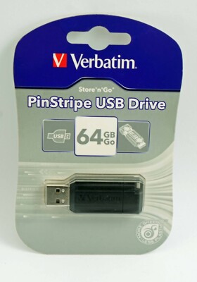Verbatim PinStripe USB Drive 64GB NEW | eBay