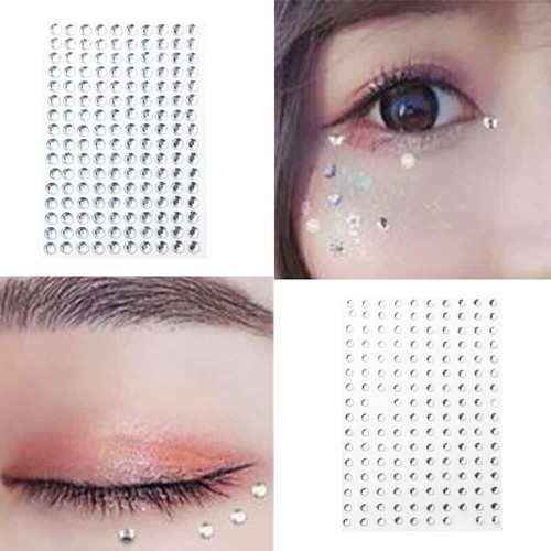 Fashion Eyebrow Eyeshadow Stickers 3D Diamond Gems Decals Hair Face ...