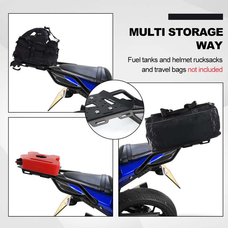 Motorcycle Rear Luggage Rack Cargo Extension Fit For Yamaha YZF-R3 2015 ...