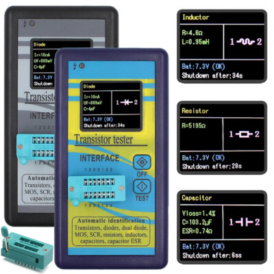 Digital Transistor Tester Resistor Inductor Capacitance Meter Automatic ...