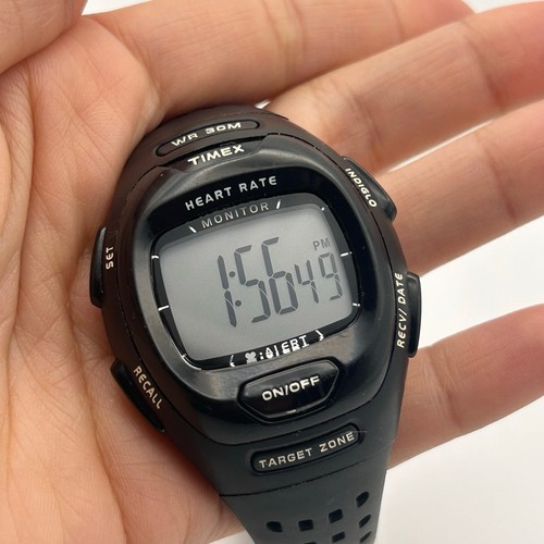 Timex Black Tone with Heart Rate Monitor Men's Watch Working New ...