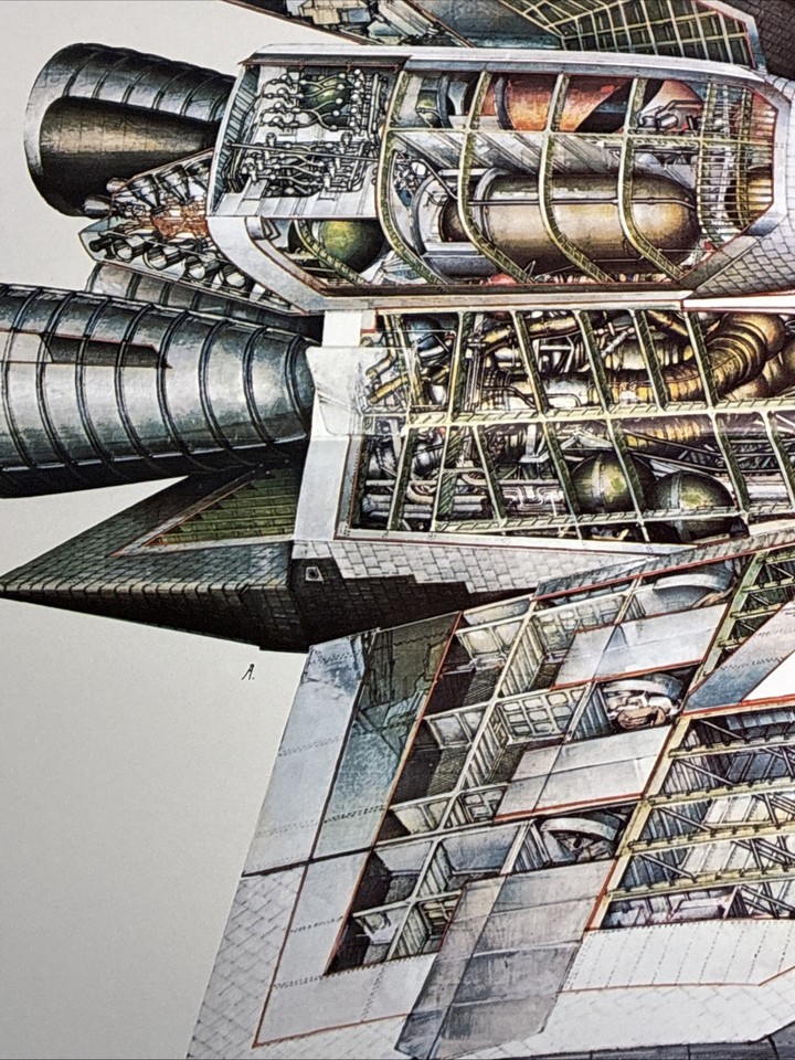 VTG Signed NASA Facts 1978 Space Shuttle Poster 42” x 30” Barron Storey ...