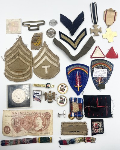 Military Badge Job Lot Metal Cloth Badges Patches Coins Wings Shoulder ...