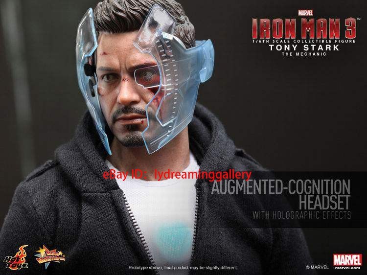 Hot Toys MMS209 Iron Man 3 The Mechanic Tony Stark 1/6 Limited Action ...
