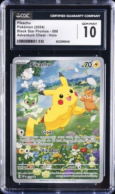 2024 POKEMON BLACK STAR PROMOS ADVENTURE CHEST - HOLO PIKACHU CGC 10 ...