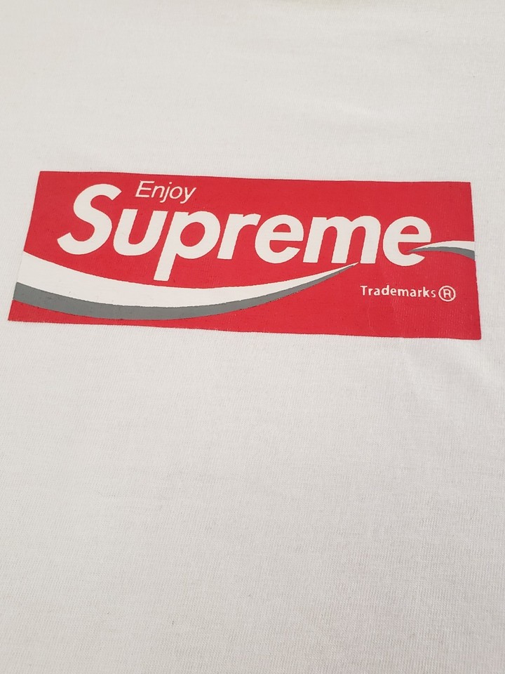 Very Rare Supreme 1997 Enjoy Coca Cola Box Logo Bogo T-Shirt Men's ...