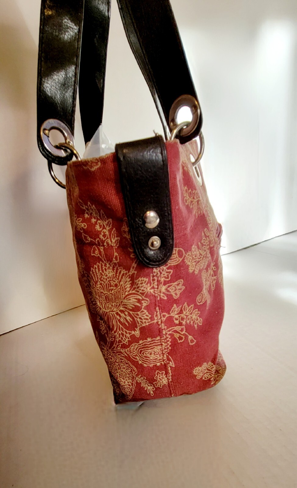 Beautiful Floral Fabric Victorian Handbag Vintage - Gem