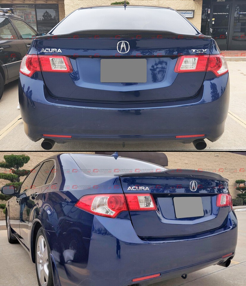 FOR 09-14 ACURA TSX CU2 EURO R HIGHKICK DUCKBILL CARBON FIBER TRUNK ...