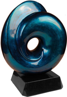 14" Blue Art Sculpture hand made STATUE FIGURINE SCULPTURE | eBay