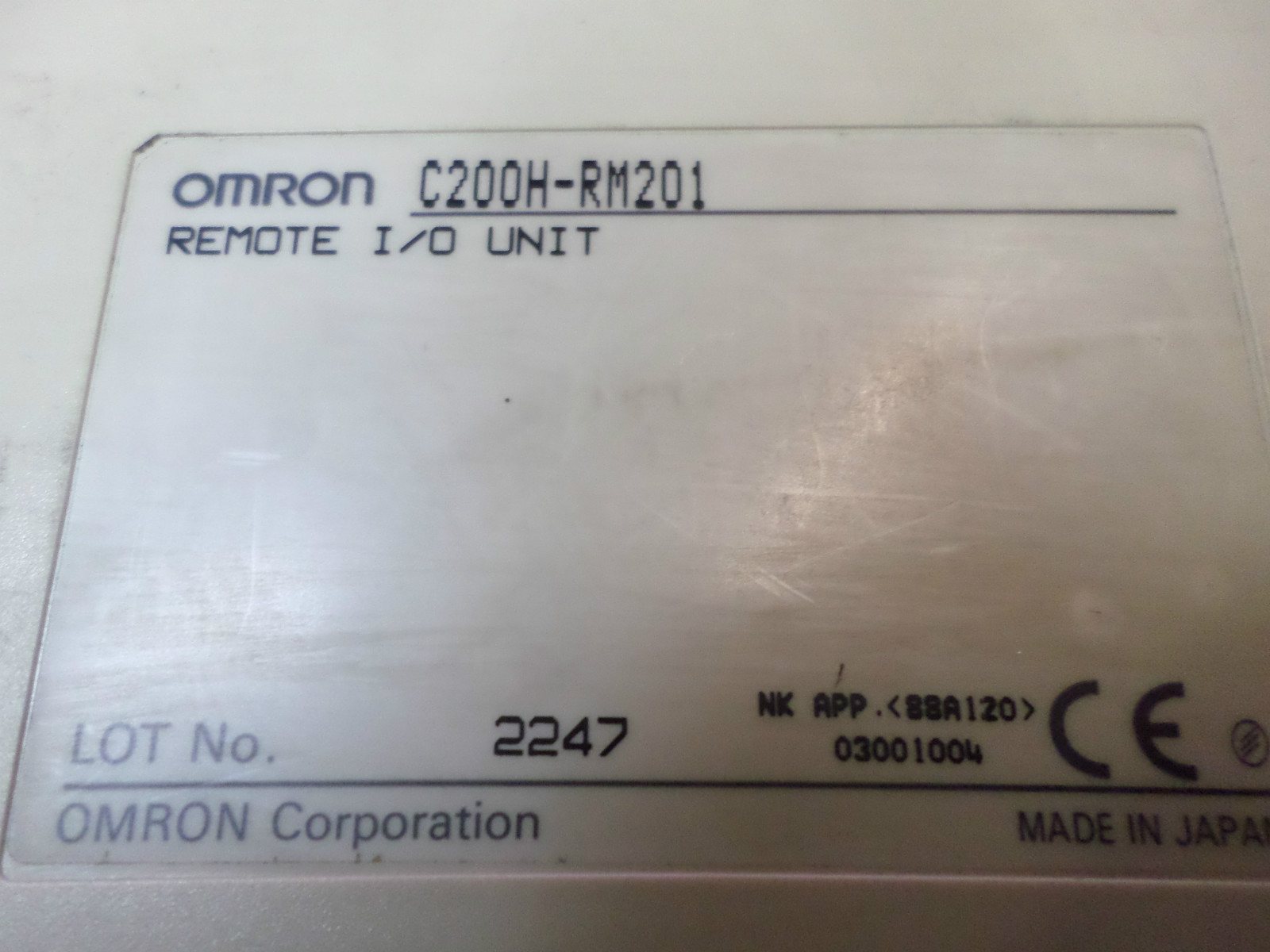 OMRON REMOTE I/O MASTER 2 WIRE -- C200H-RM201 - RS485 -- C200H C500 G7 ...