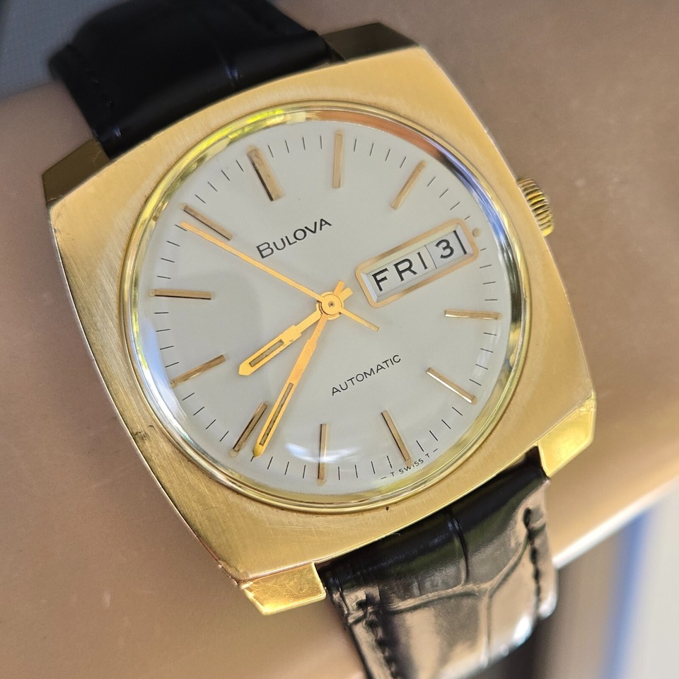 Vintage BULOVA Golden Clipper "G" men's automatic watch 11ANACB swiss ...
