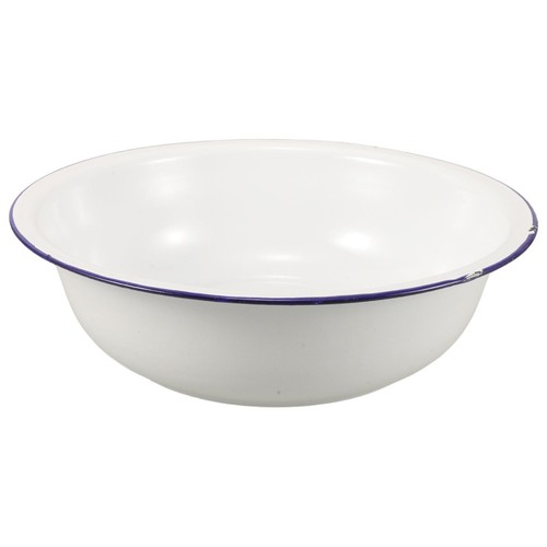Enamel Footbath Basin Vintage Style Rimmed White Basin for Foot Soak ...