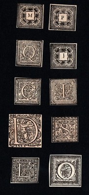 Ornament Woodcut Letters Woodcut Engraving Letters Lettres Approx. 1700 ...