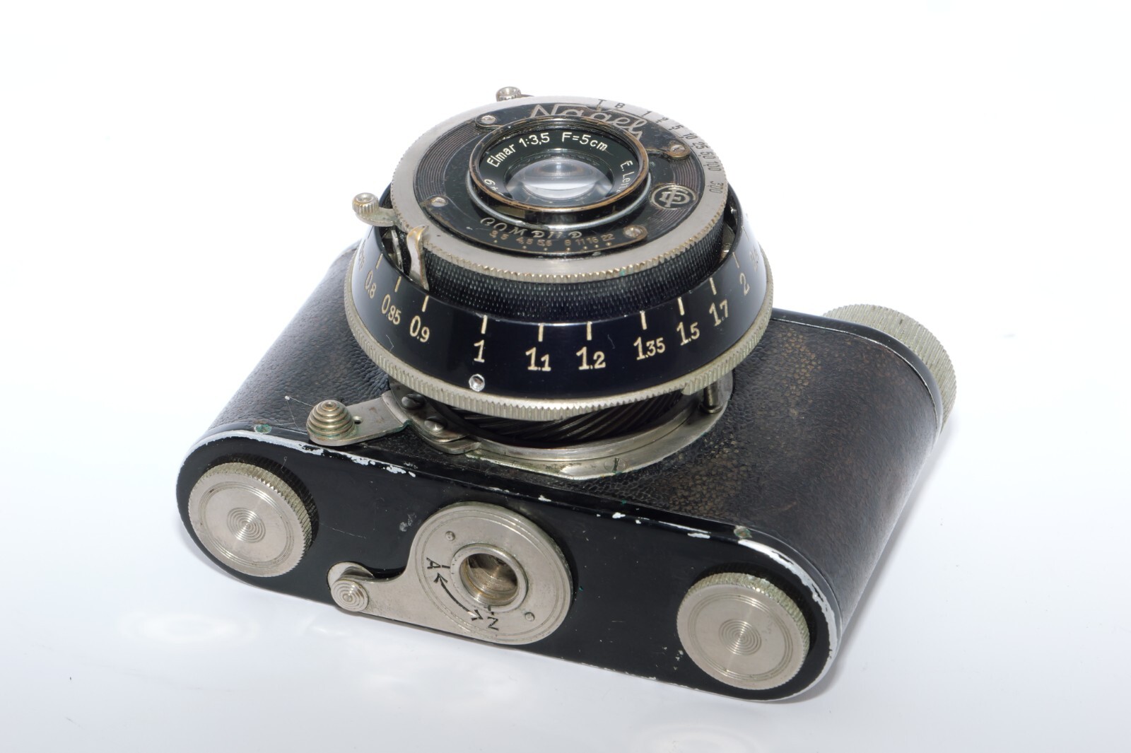 NAGEL PUPILLE 127 Film camera. Rare Leitz ELMAR 5cm f3.5 lens. Case ...