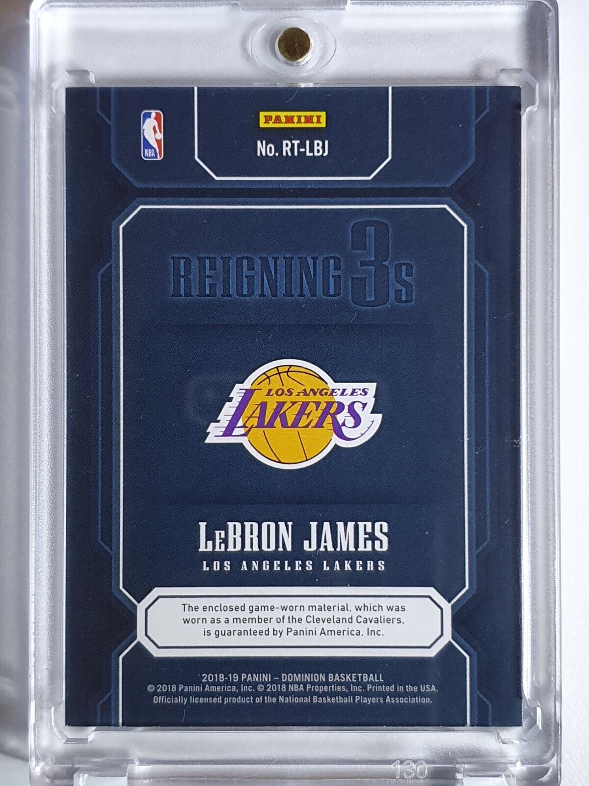 2018 Panini Dominion Lebron James #PATCH /75 TRIPLE Game Worn Jerseys ...